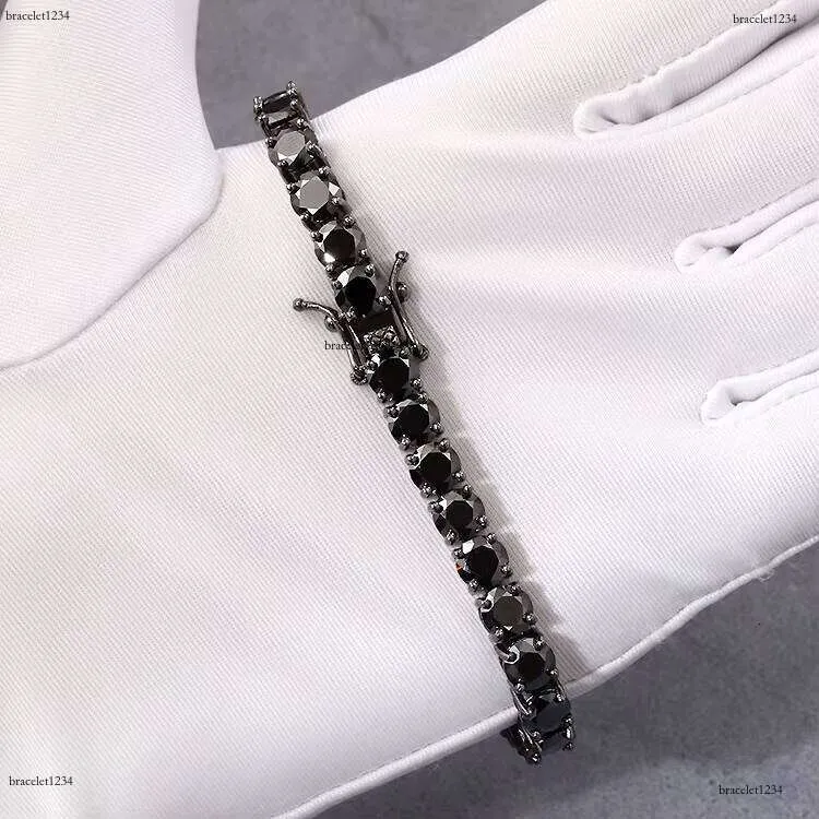 Popular 6MM Black VVS Moissanite Tennis Bracelet ... From Bracelet1234 ...