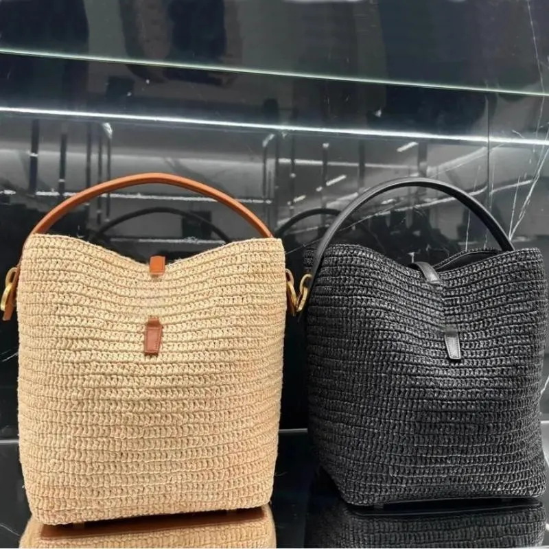 Designer Hobo Bucket Bag: Straw Handbag for Women, Underarm Tote Purse ...