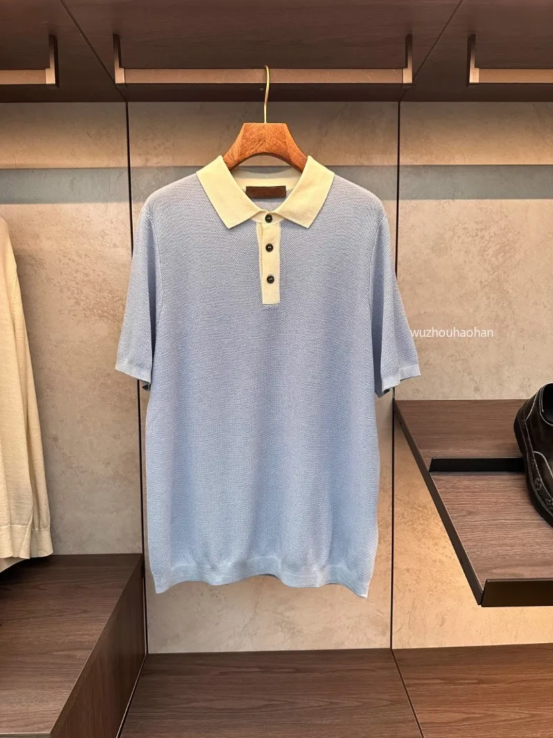 Men's Spring and Summer Polo Shirt: Old Money Business Leisure Lapel ...