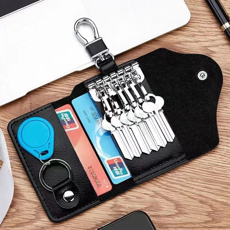 Cowhide Car Key Holder Unisex Key Case Multifunctional Housekeeper ...