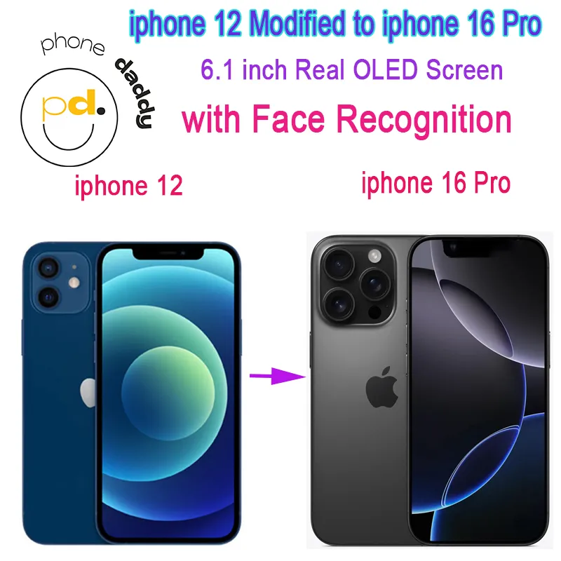 DIY IPhone 12 To IPhone 16 Pro Conversion Kit Unlocked Cellphone With ...