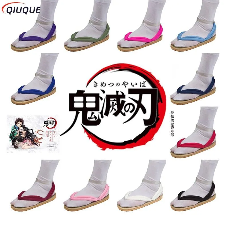 Kamado Nezuko Cosplay Clogs Anime Kimono Flip Flops Geta Slippers For ...