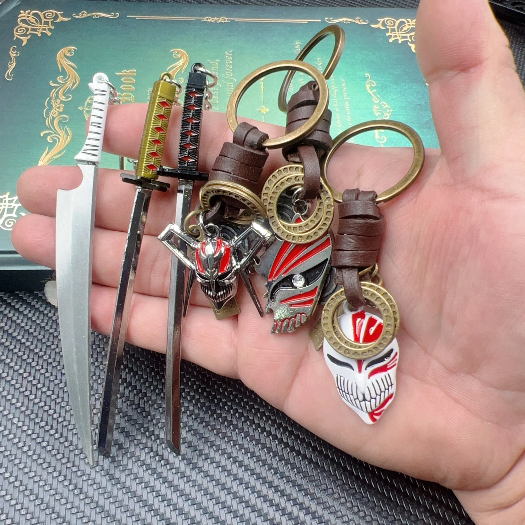 Miniature Sword Keychain With Sheath, Anime Inspired Metal Pendant ...