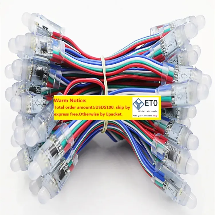 Addressable LED Pixel Lights, 12mm RGB Module, Waterproof DC 5V String ...