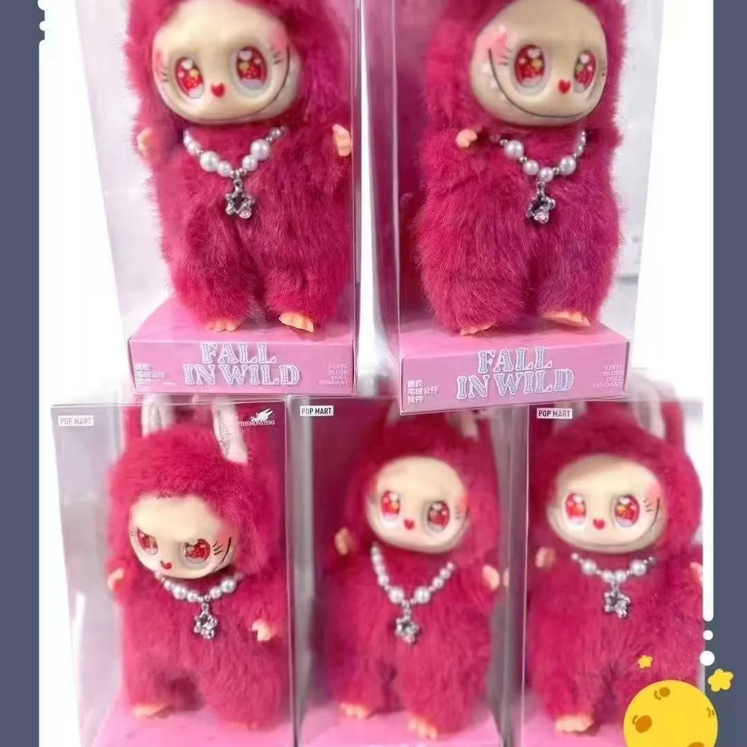 Red Rose Labubu Reborn Doll Plush Elmo Toys Zimomo Angel Macaron Blind ...