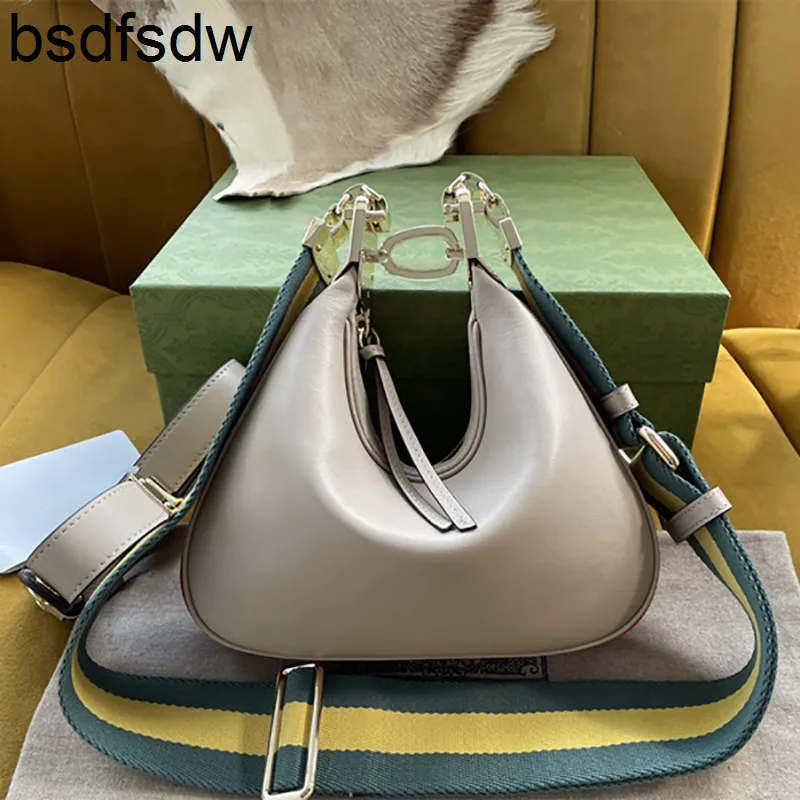 Retro Style Half Moon Shoulder Bag, Small Attache Design, Genuine ...