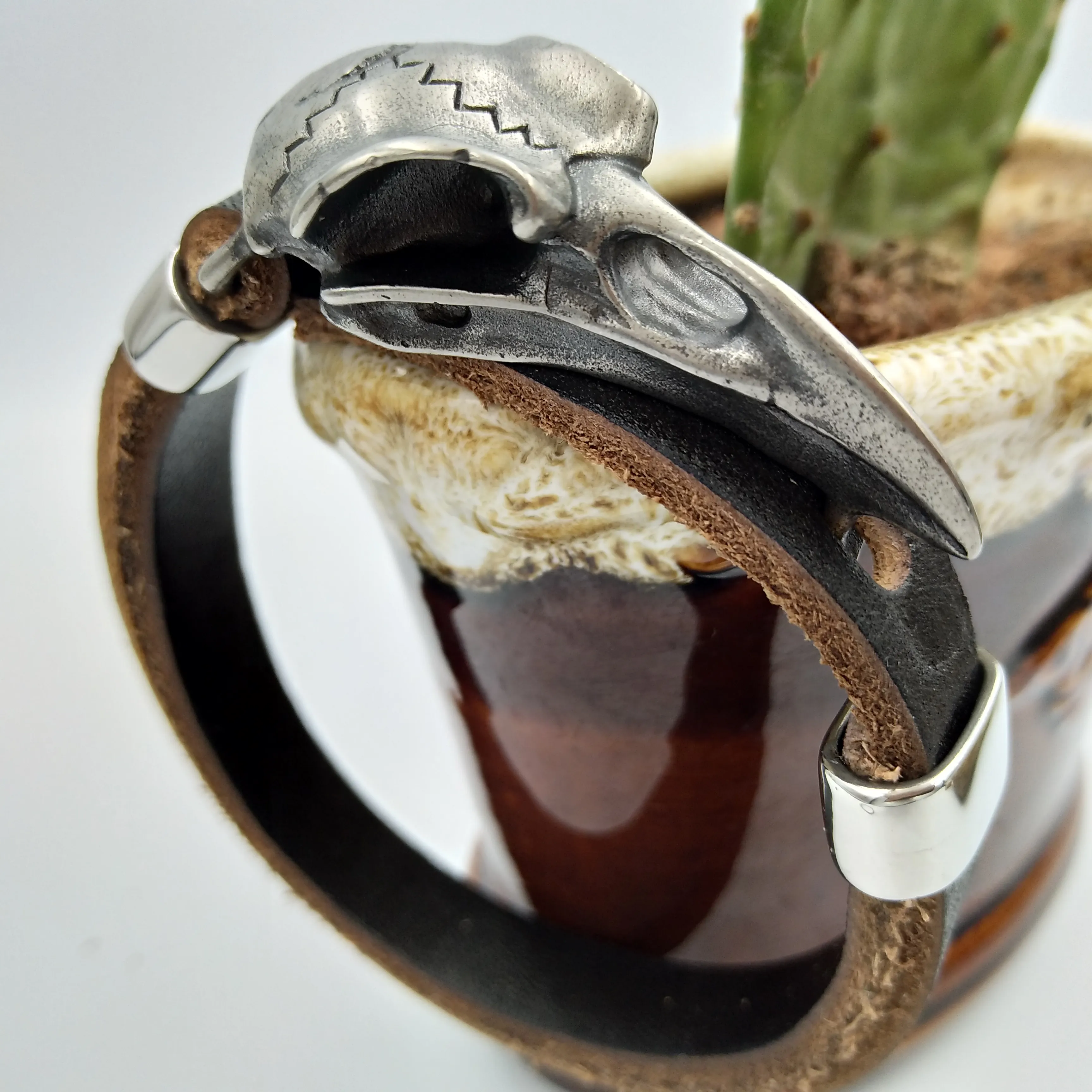 Viking Odin Raven Stainless Steel Wicca Skull Rustic... From Ycbest ...