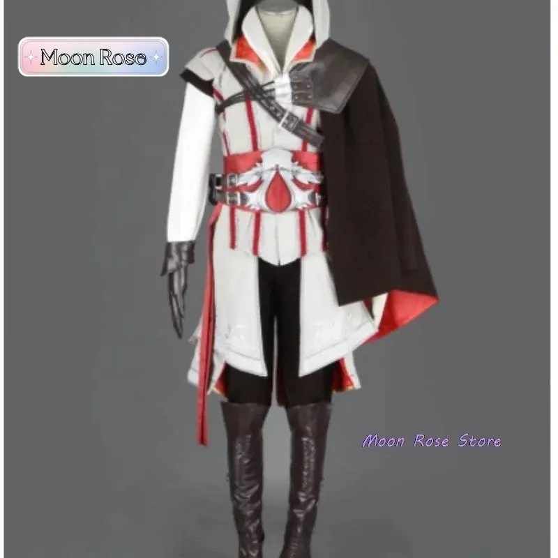 XT8Hot Creed Cosplay Costume Set Ezio Assassin Sweater, Pants & Coat ...