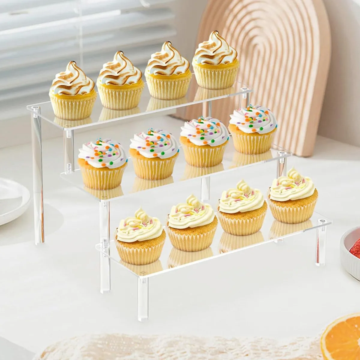 3 Tier Acrylic Cupcake Stand Clear Dessert Display... From Dh4402004 ...