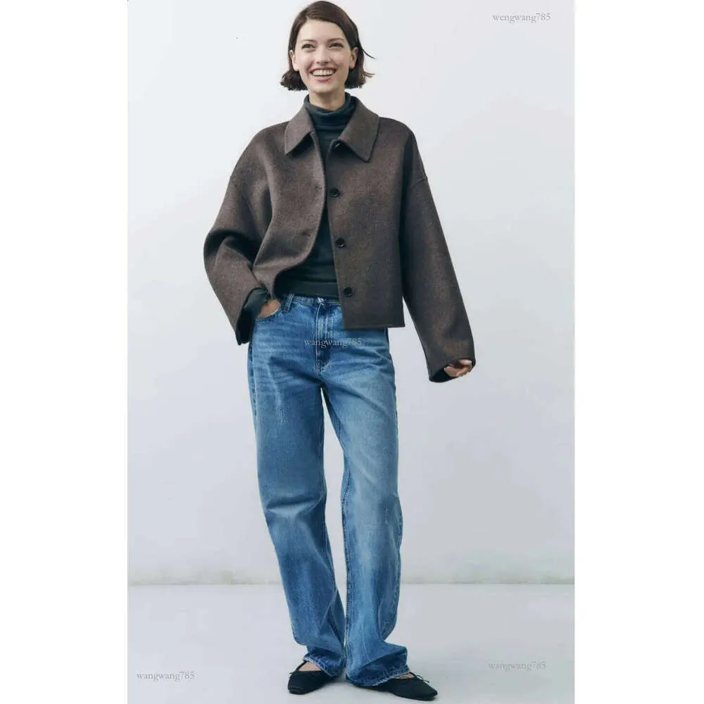 Woolen Short Jacket: Double Faced Wool Blend Women's Short Coat Versatile & Warm, Perfect For ...