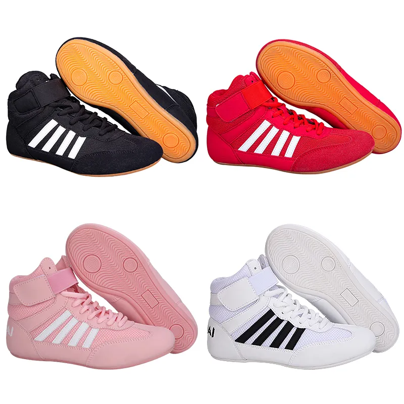 Brand Boxing Wrestling Shoes High Top Combat... From Dhchicboutique ...