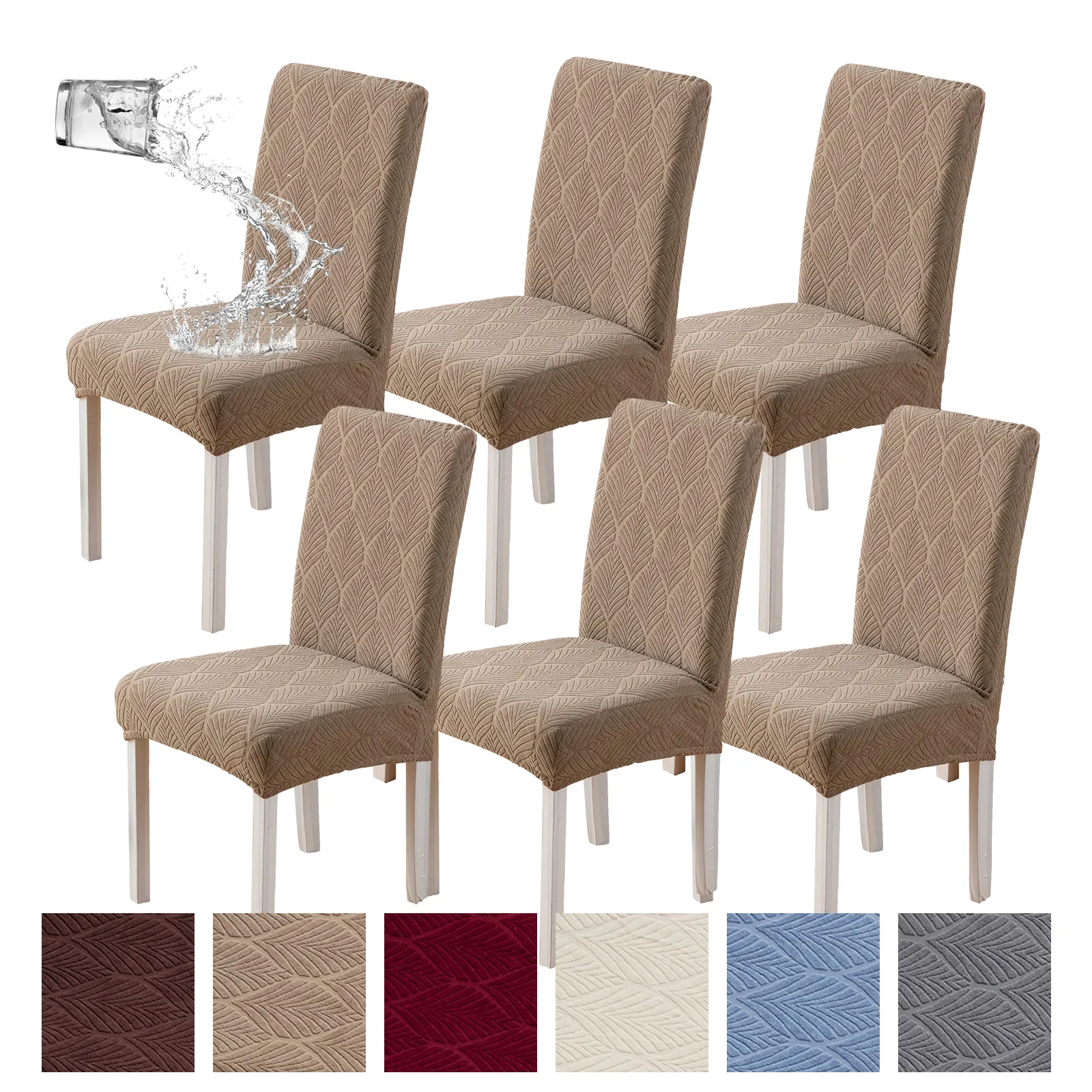 Waterproof Dining Chair Covers, Stretch Parsons Chair Slipcovers for Dining Room Kitchen Chairs ...