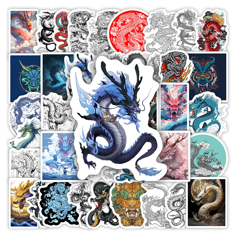 Chinese Dragon Stickers DIY Craft Decals For Kids, Laptop, Phone ...