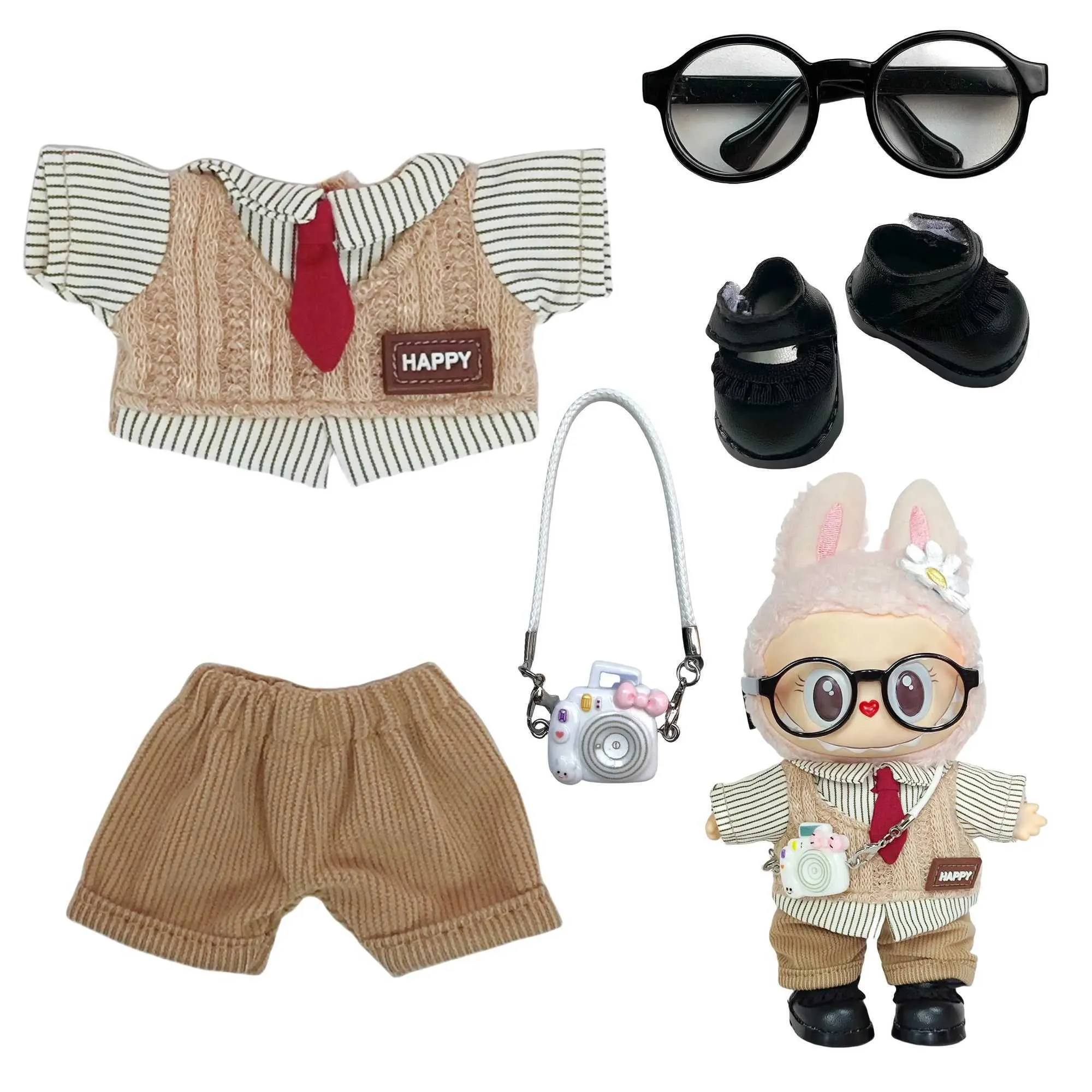 Collectible Doll Keychain Blind Box: Preppy Style Outfit For 15 17cm ...