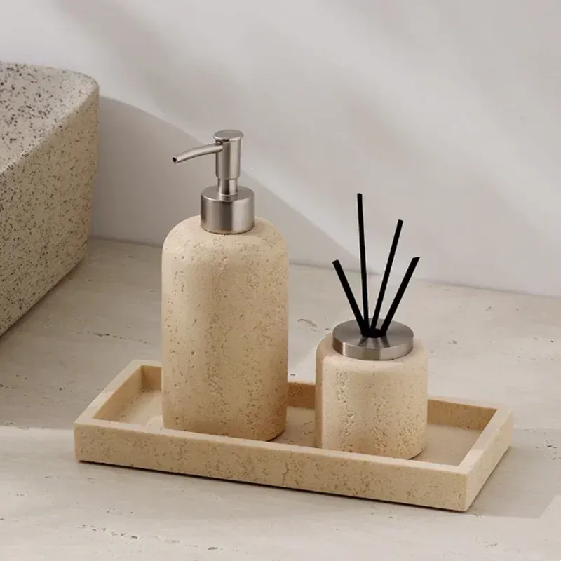 Beige Retro Cave Stone Soap Dispenser, Bathroom... From Dh4402004, $31. ...