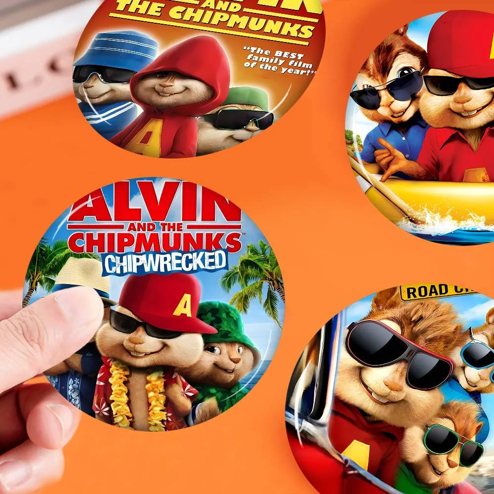 Alvin And The Chipmunks Movie Creative Tinplate Soft Button Pins Animal ...