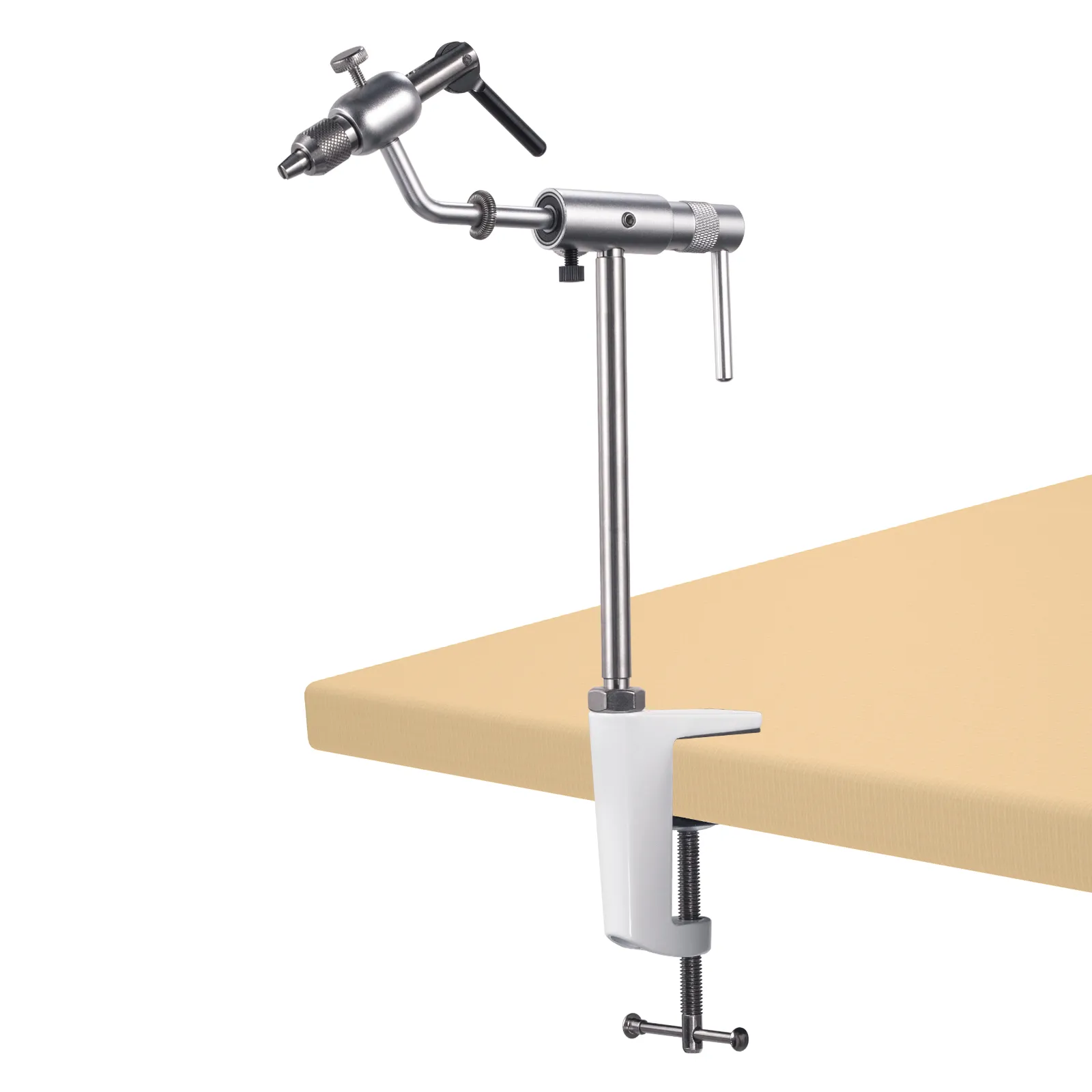 360° Rotary Fly Tying Vise: Stainless Steel & Aluminum Alloy C Clamp ...