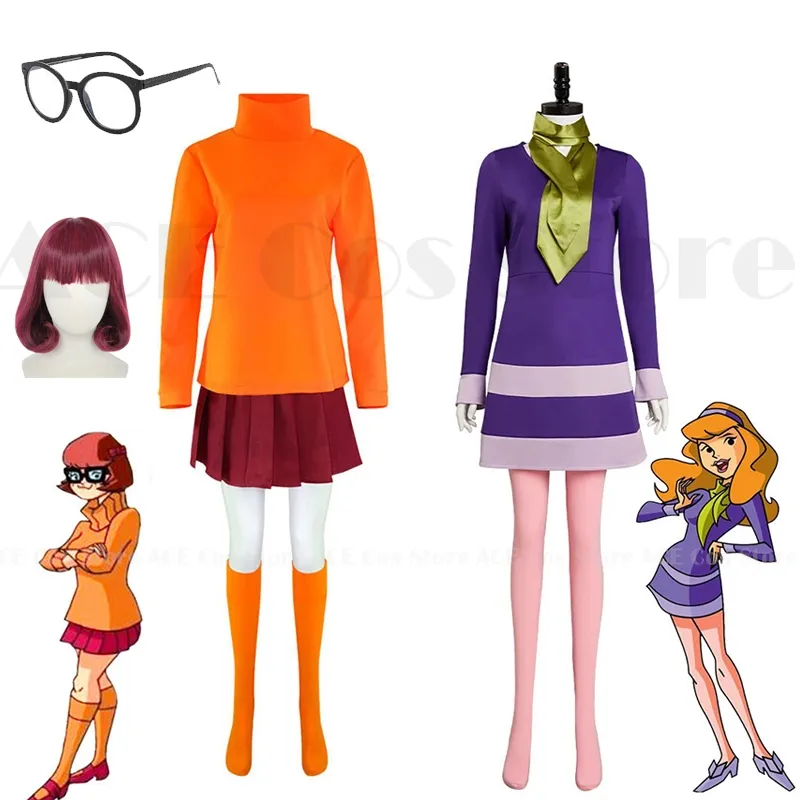 Velma Inspired Cosplay Costume Set For Women And Girls Includes velma-inspired-cosplay-costume-set-for-women-and-girls-includes