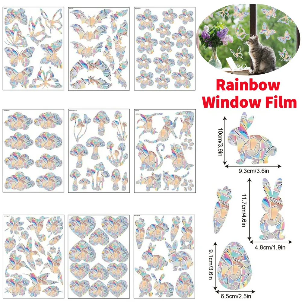 Rainbow Window Film: Prismatic Butterfly Lightcatcher For Home Decor ...