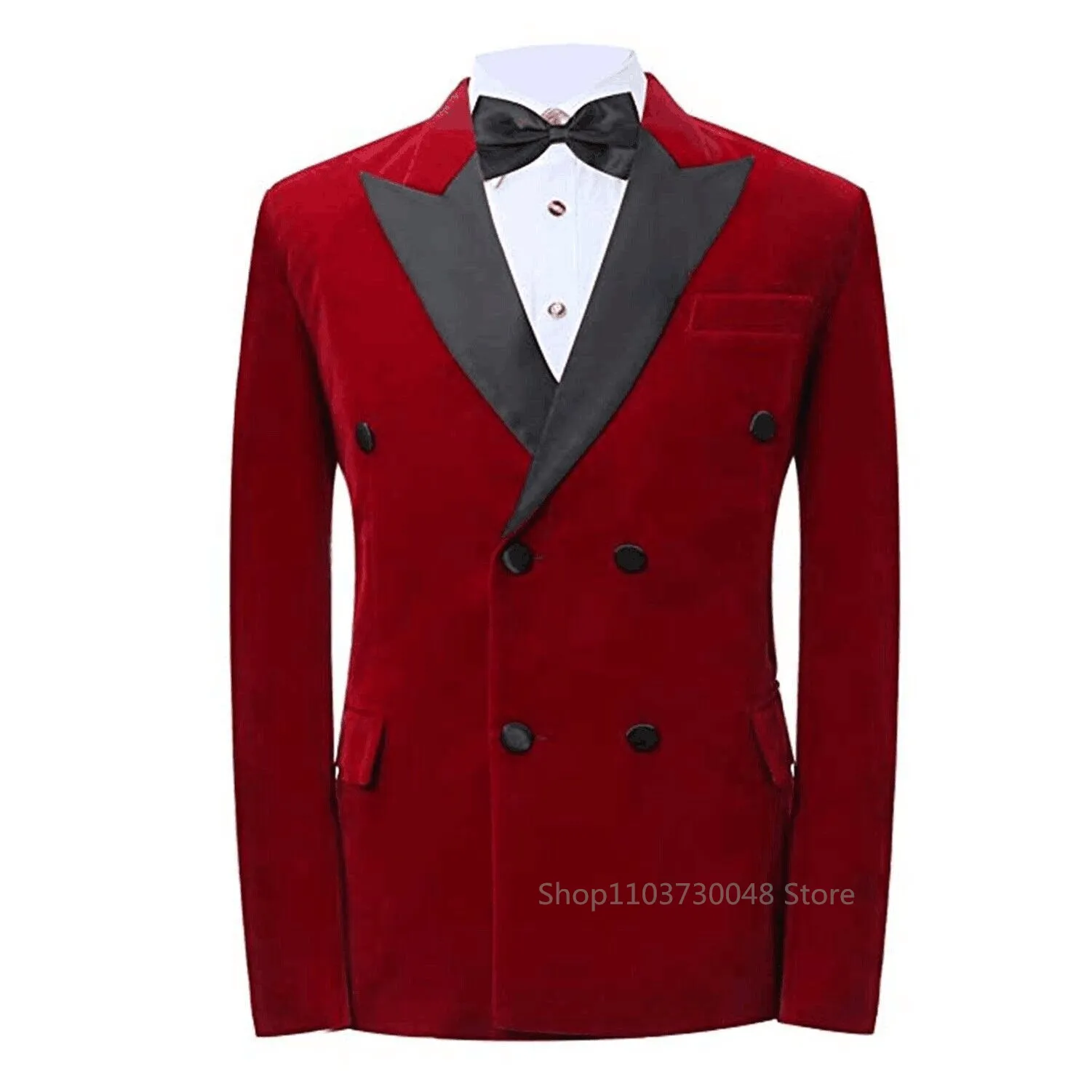Formal Red Velvet Blazers For Men Slim Fit Double... From Joytech ...