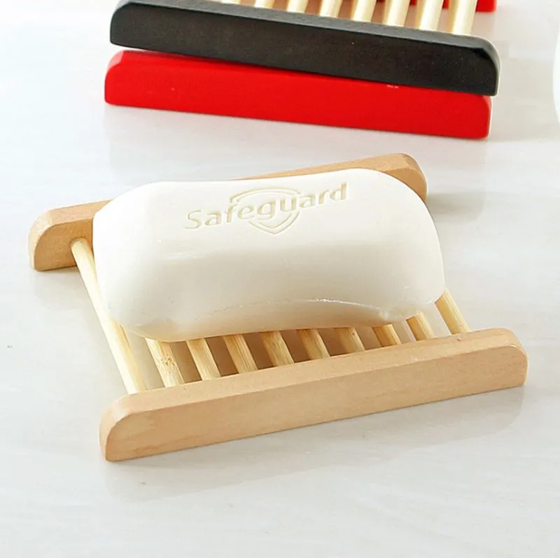 Wooden Soap Dish Natural Wood Soap Rack Drain Tray Holder Sponge Plate ...