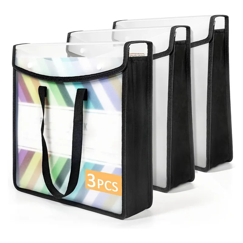 Expandable Scrapbook Paper Storage Organizer Black 12 X 12 Inch Paper ...