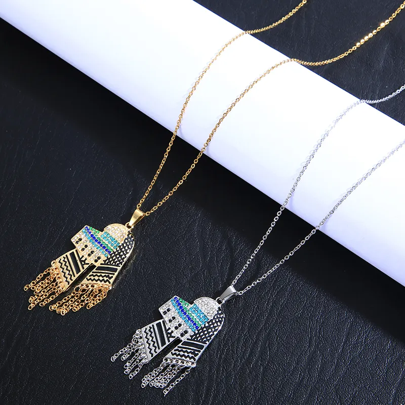 Stainless Steel Chain Necklace Islamic Inspired Jewelry, Middle Eastern ...