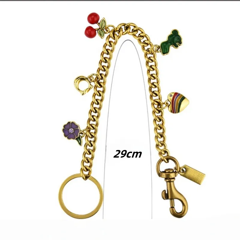 Plush character purse keychain charm for boys with gold chain accessory ...