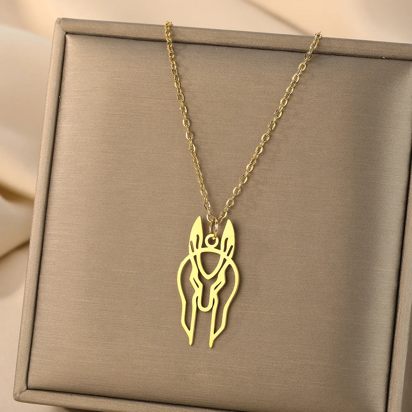Kinitial Ancient Egypt Lion Zodiac Necklace Anubis... From Dh1100285003 ...
