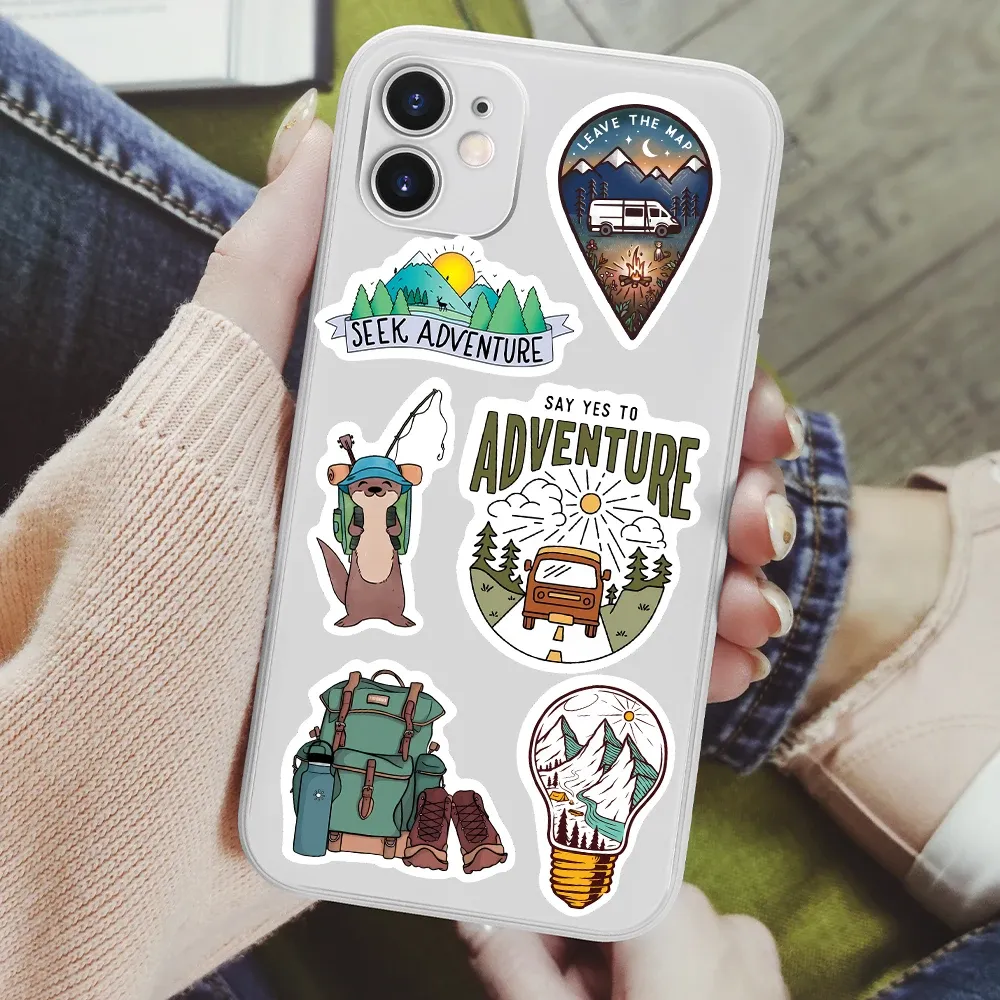 Waterproof Stickers For Outdoor Adventures Camping, Hiking, And Travel ...