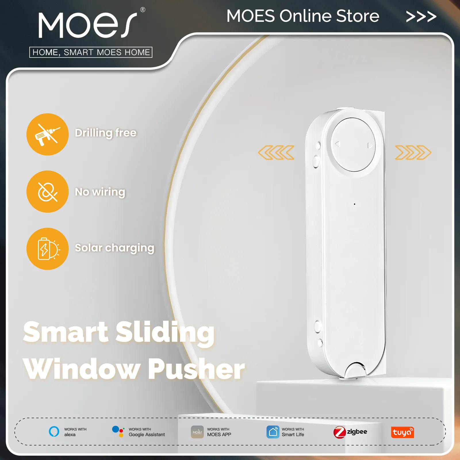 MOES Tuya ZigBee Smart Sliding Window Opener Closer With Solar Charging ...