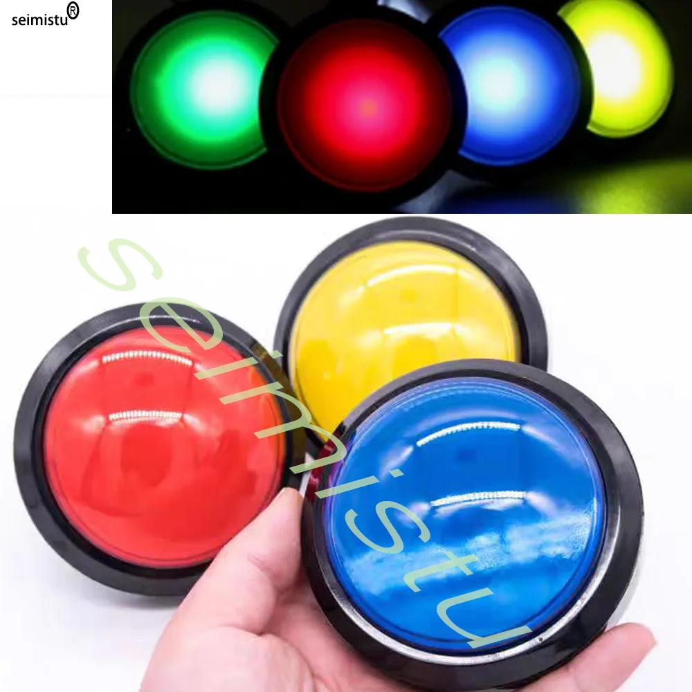 100mm Illuminated LED Push Button Switch Music Rhythm Game Arcade Coin ...
