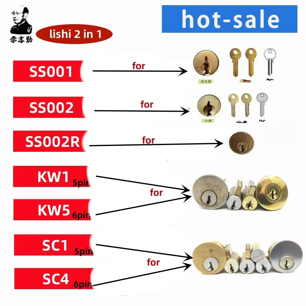 Lishi 2 In 1 Locksmith Knockout Set For Home And Door... From ...