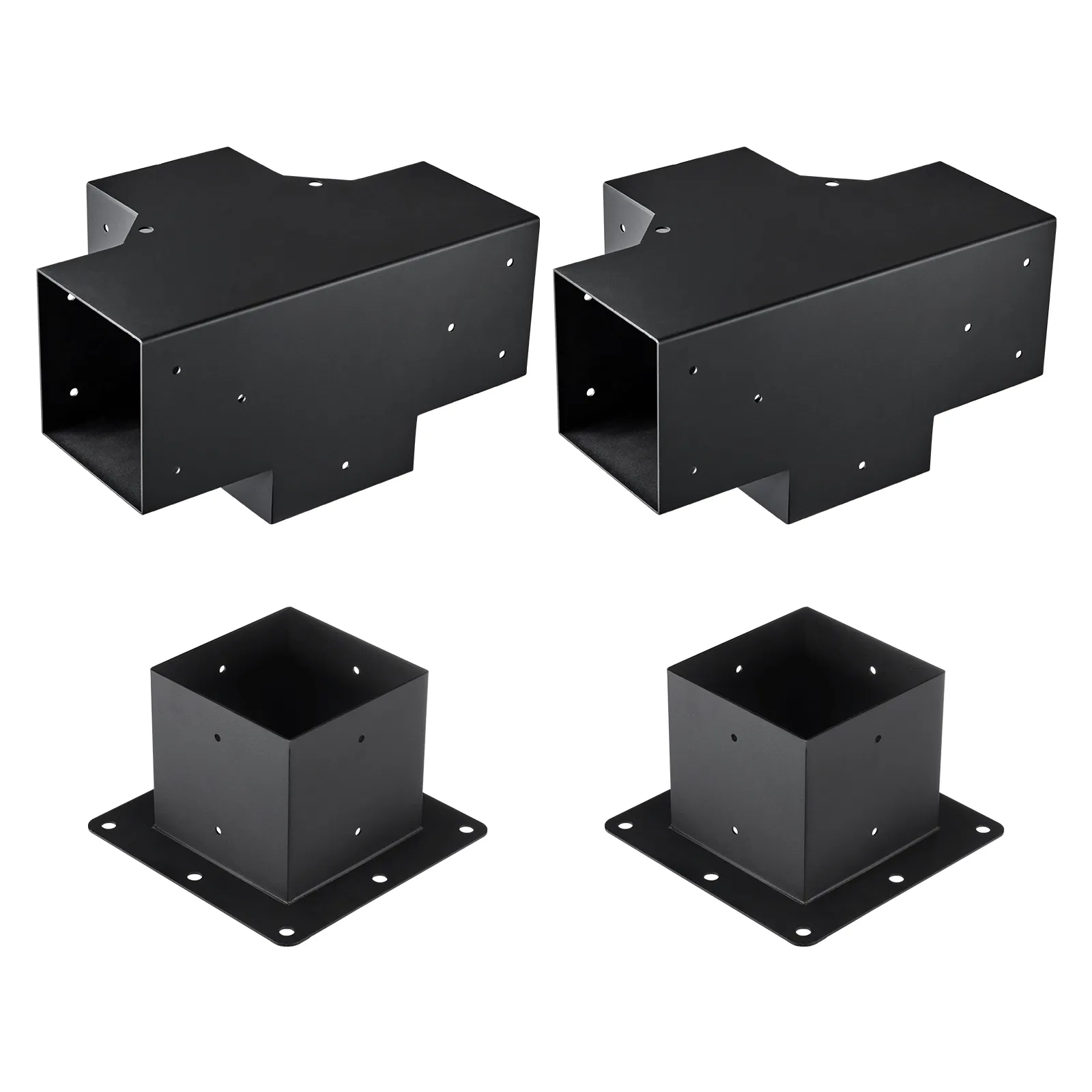 VEVOR Pergola Bracket Kit 4 Way Heavy Duty Corner Brackets For 6x6 Wood ...