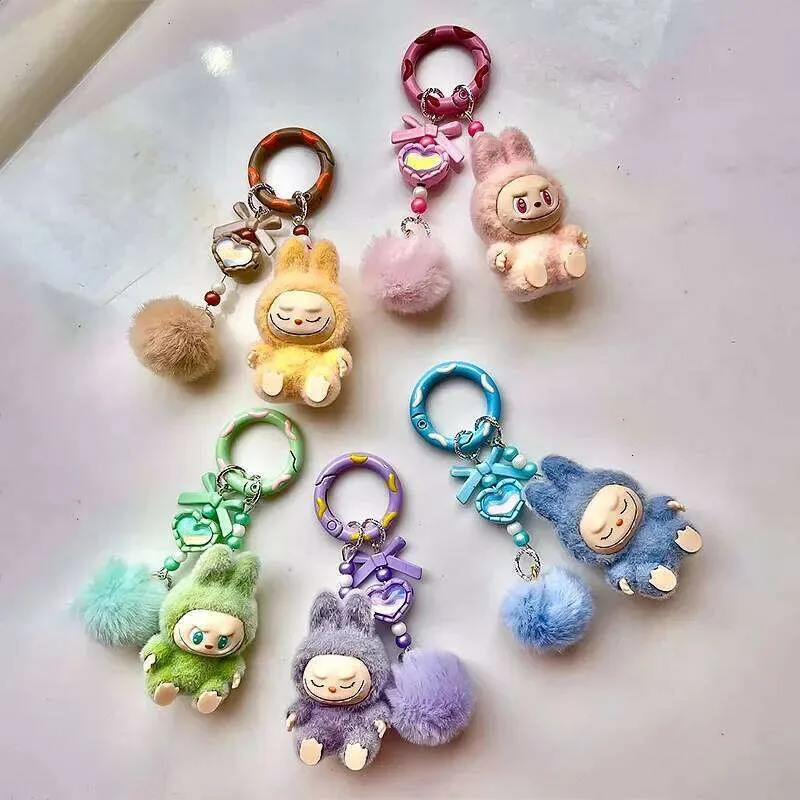 Labubu Cartoon Doll Keyrings Creative Charming Accessories For Bags And ...