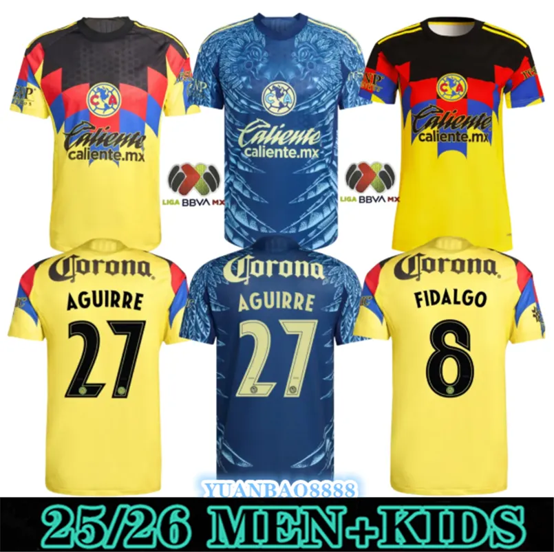 2025 2026 Club America Soccer Jersey Men Polyester Short Sleeve Slim