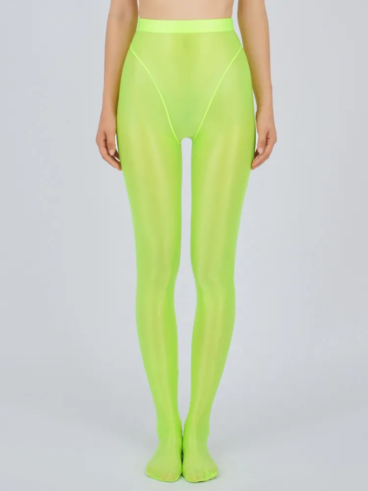 High Waist Sheer Yoga Leggings Sexy Shiny Pencil Pants For Dance ...