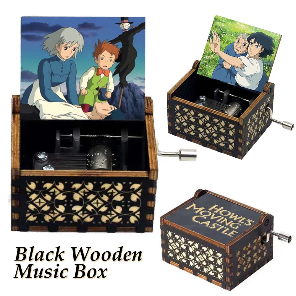 Howl Castle Music Box Wooden Hand Crank Anime Theme... From Dh912732018 ...