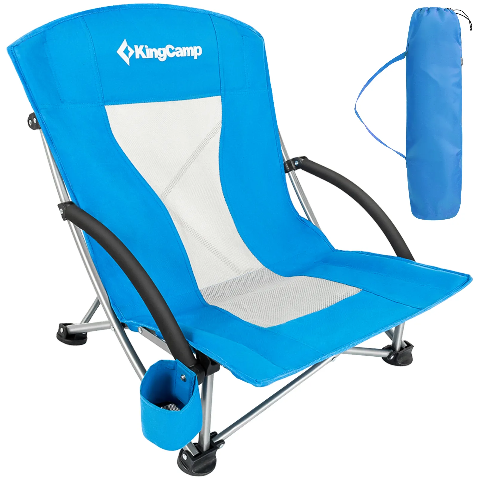Folding Backpack Beach Chair, Lightweight High Back Camping Chair For ...