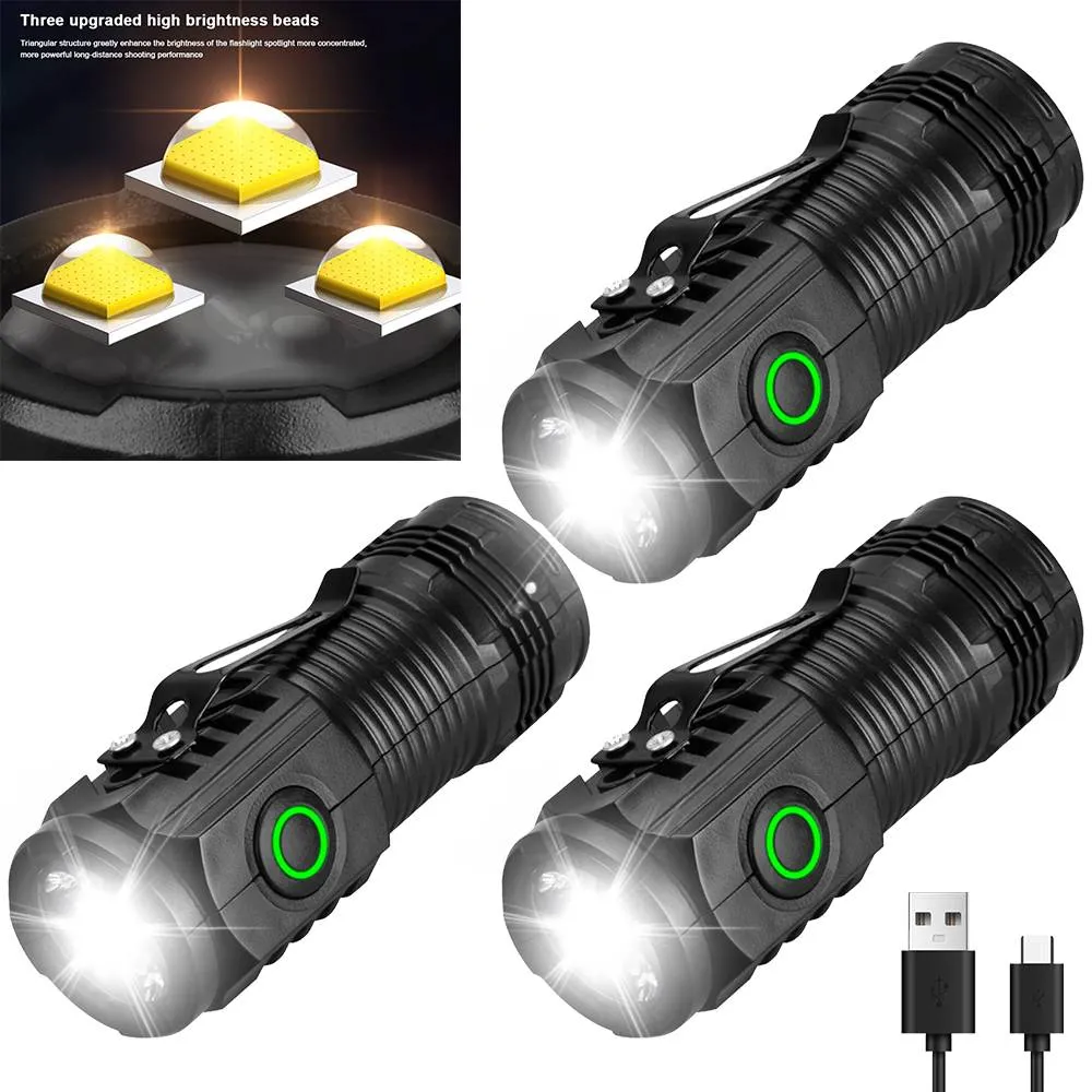 Mini LED Flashlights USB C Rechargeable IPX4... From Dh912603111, $14. ...