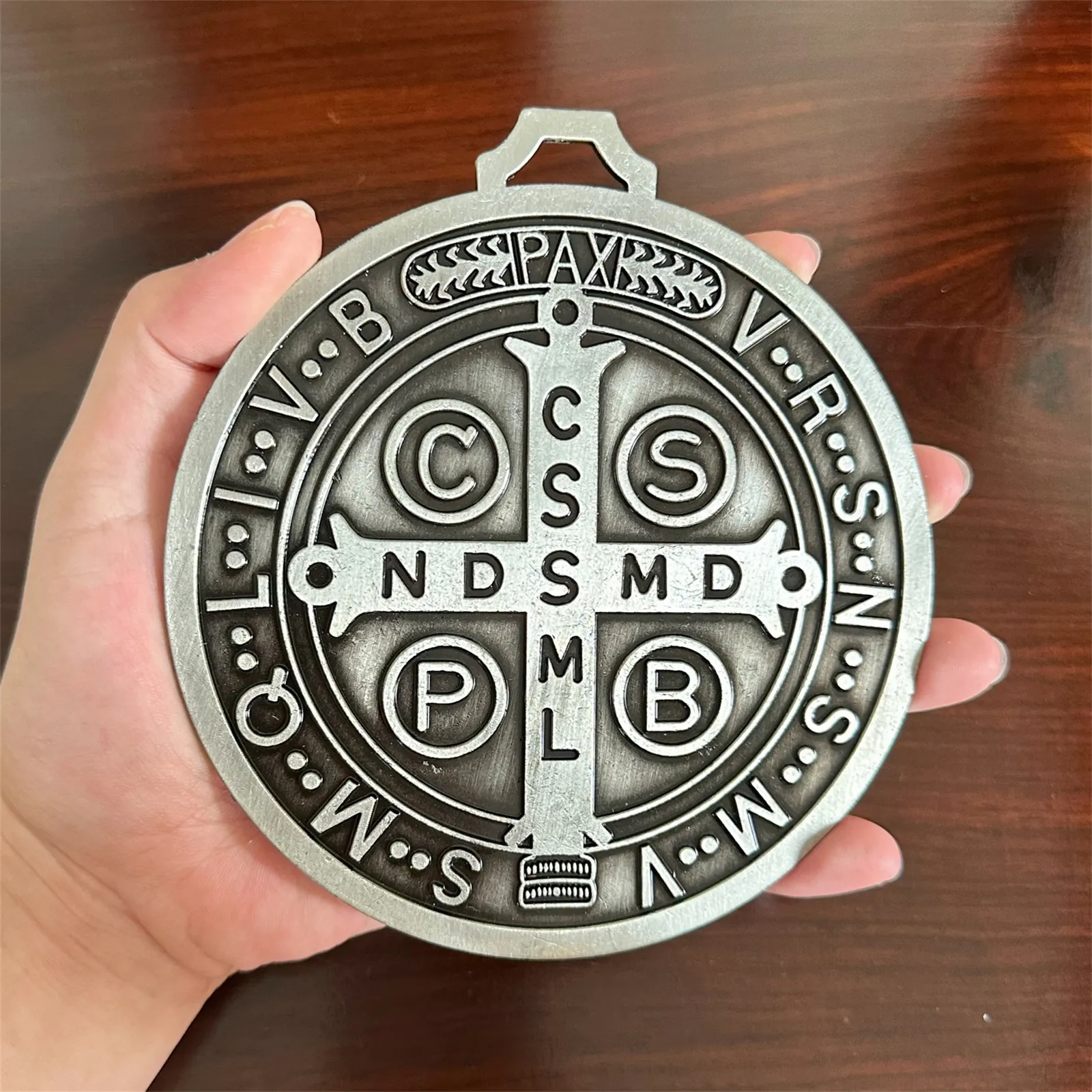 St. Benedict Cross Medal 5 Inch Extra Large Brass... From Dh912603111 ...
