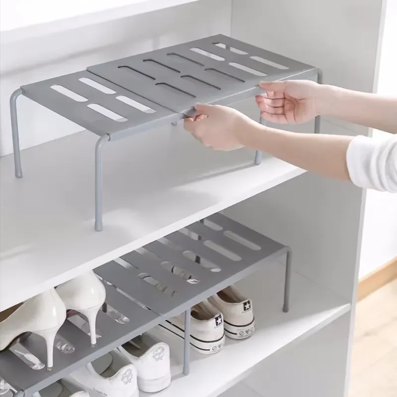 Retractable Kitchen Shelf Rack Telescopic Layered Storage Organizer For ...