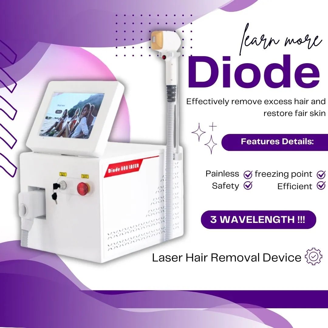 Professional Diode Laser Hair Removal Machine For Beauty Salons And ...