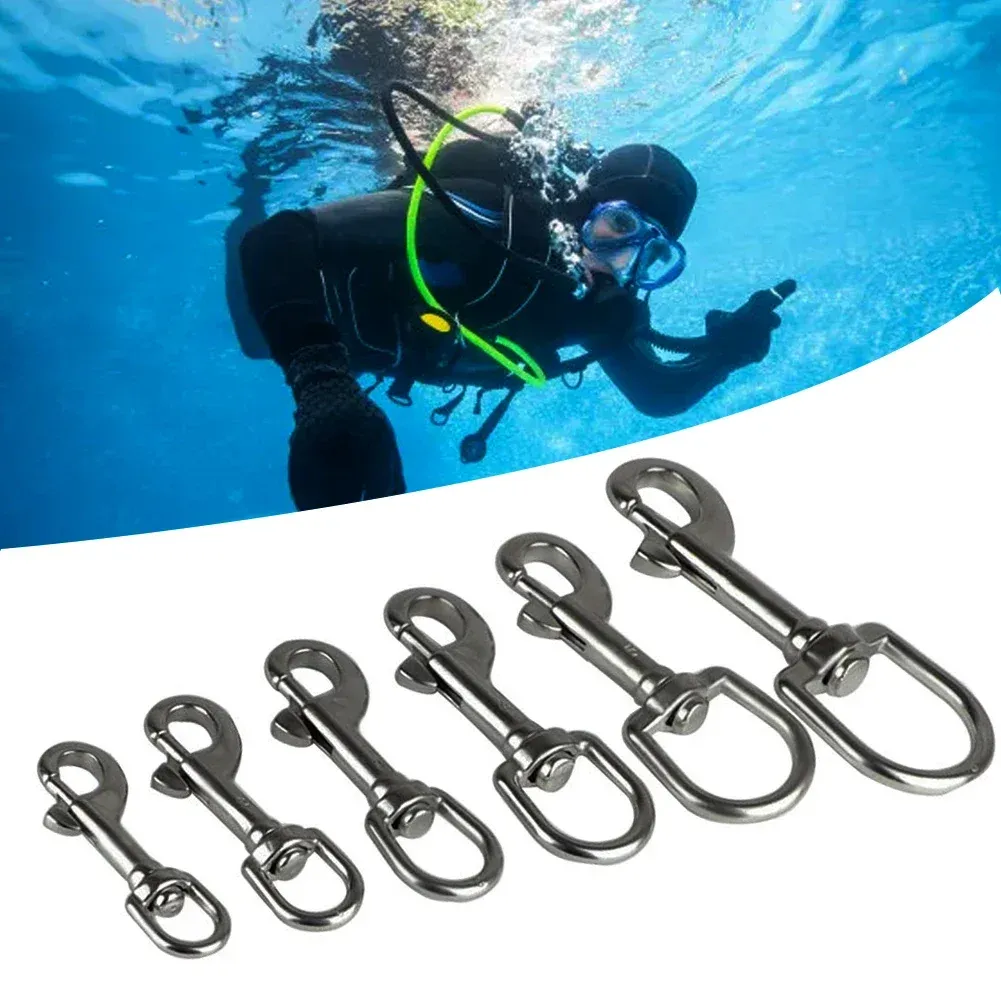 Single/Double Ended Scuba Diving Hook Stainless Steel Eye Bolt Snap ...