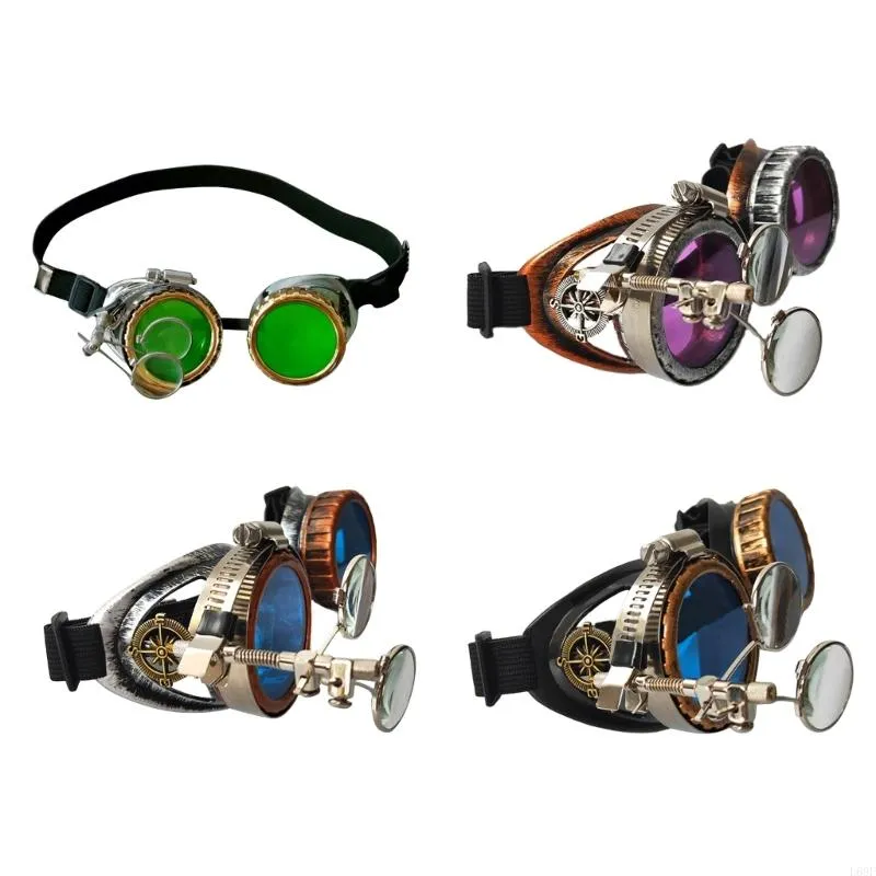 Upgraded Steampunk Goggles Welding Goth Cosplay Vintage Goggles Rustics ...