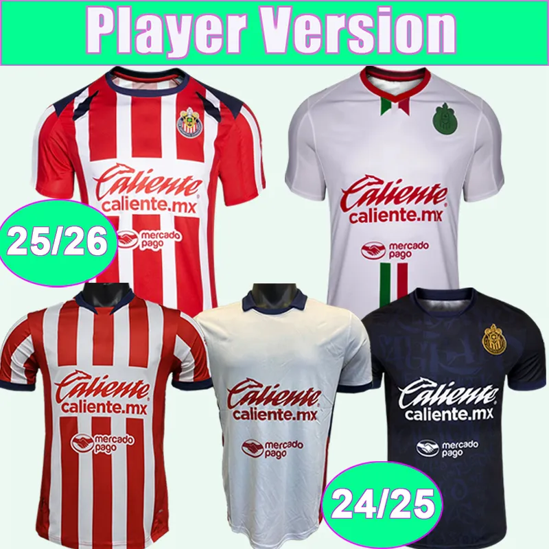 24 25 26 Chivas Mens Player Version Soccer Jerseys I. BRIZUELA PEREZ ...