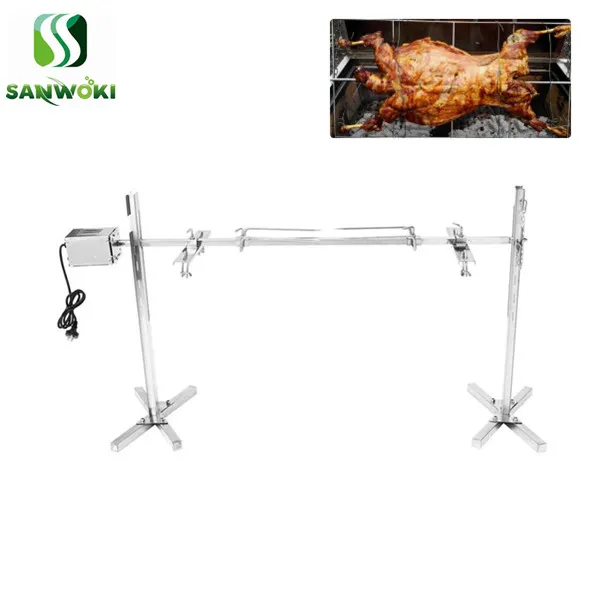 Stainless Steel Goat Pig Spit Roast Grill Spit Roaster Rod And Fork ...