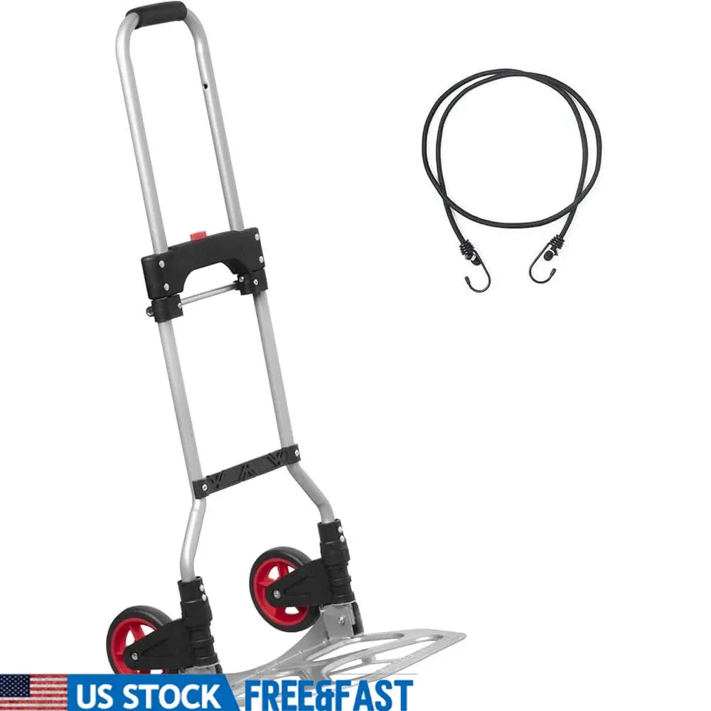 Folding Hand Truck Dolly With Telescoping Handle And Rubber Wheels ...