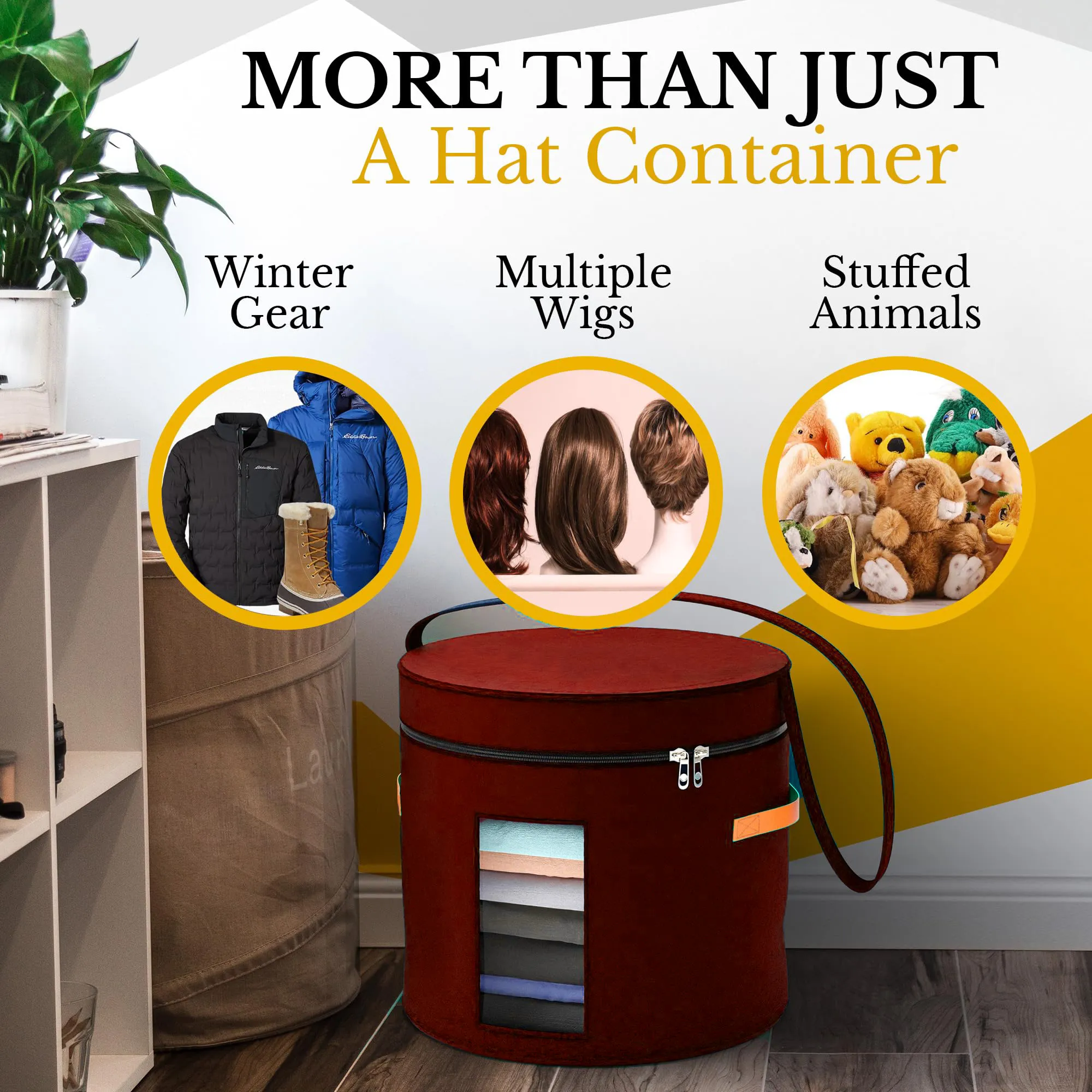 Folding Hat Storage Box For Women's Hats Travel Cap Organizer, Space ...