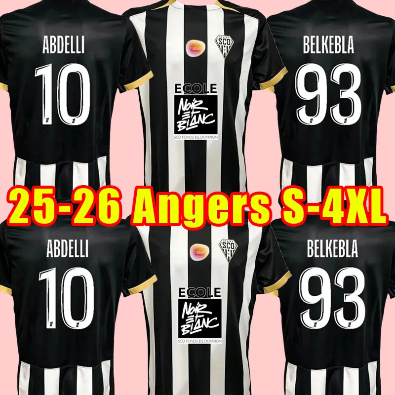 3XL 4XL 2025 2026 Maillots SCO Angers Soccer Jerseys Diony Fulgini Boufal Capelle Baahoken ...